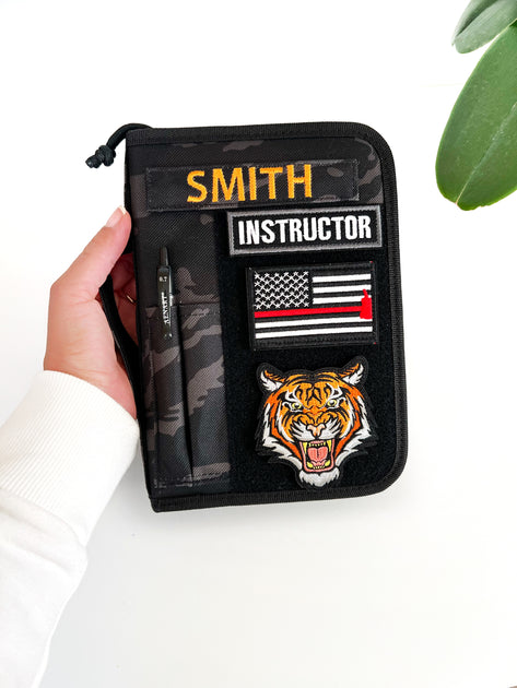 Military book cover for Green Journal with loop tape for name tags ...